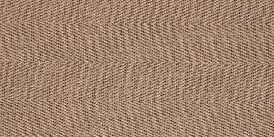 Cotton Herringbone Fawn | Rug & Runner Borders | Crucial Trading